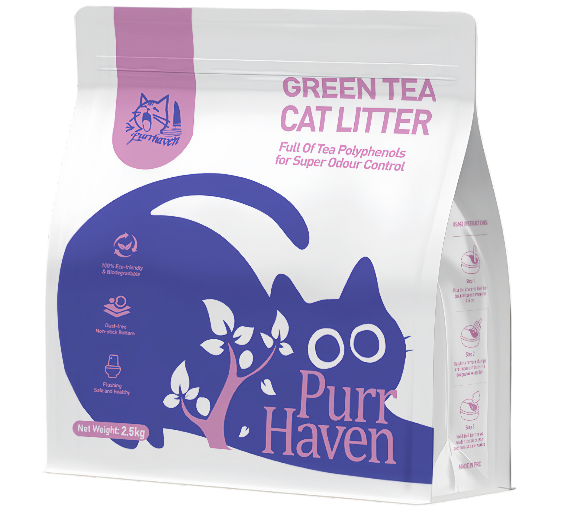 Green Tea Cat Litter | Flushable & Compostable | Natural Tea Polypheno ...